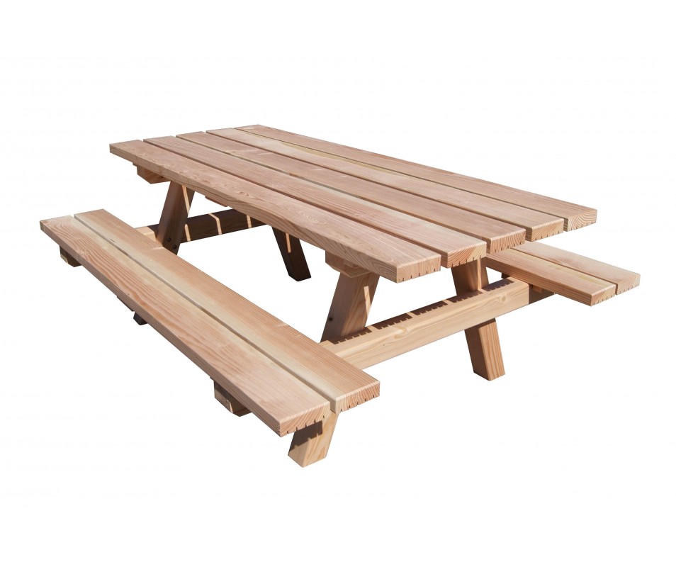 Table bancs pique nique en douglas-Fabriquée en France